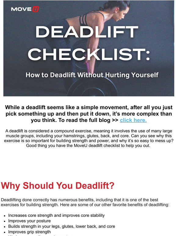 MoveU: Deadlift Checklist ️ ️ ️ ️ | Milled