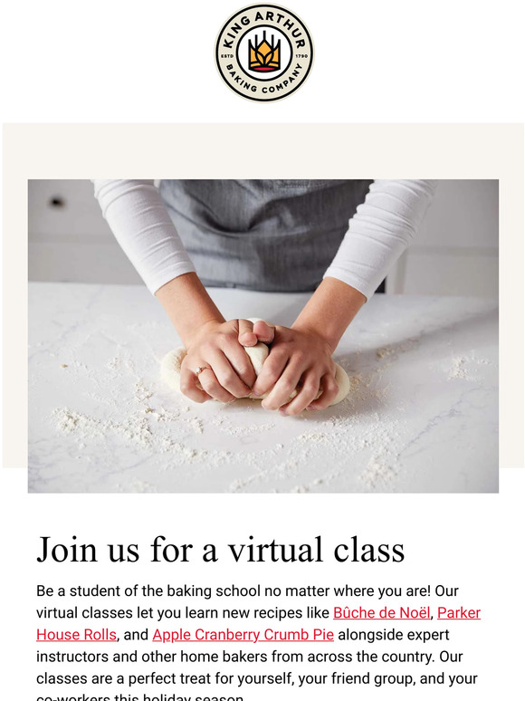 King Arthur Baking Company: Book a Virtual Baking School Class! 👩‍🍳 ...