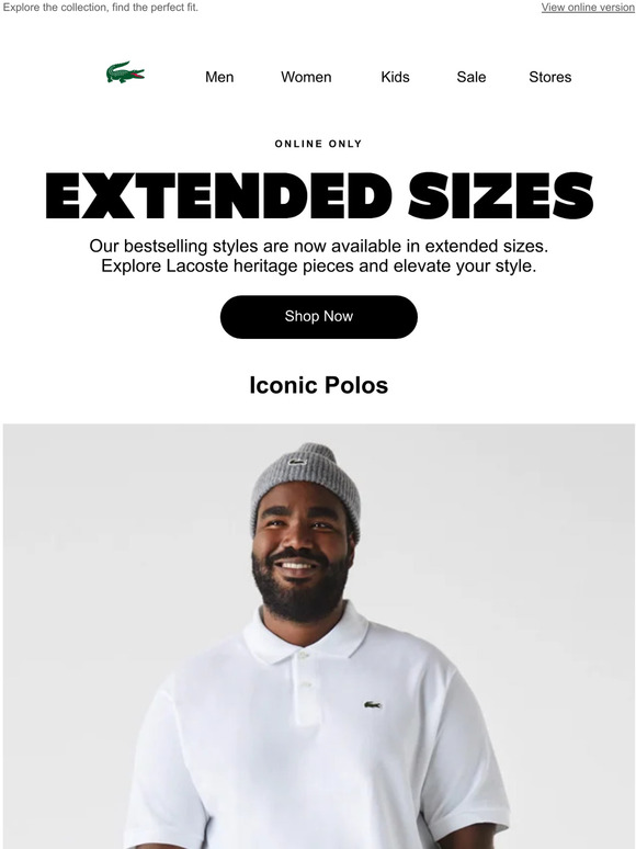 Lacoste: Introducing Extended Sizes | Milled Lacoste: Introducing Extended Sizes | Milled