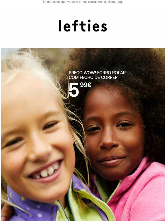 Lefties PT: Aventuras na natureza! 🏔 Forro polar 5,99€ | Milled