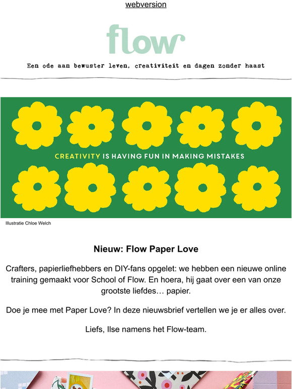 Flow: Nieuw bij School of Flow: Paper Love | Milled