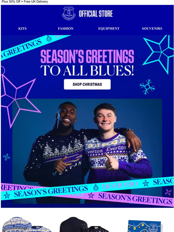 Everton: OFFICIAL...CHRISTMAS STORE NOW OPEN | Milled