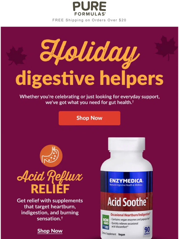 PureFormulas: Something to be thankful for: Digestive helpers for the ...