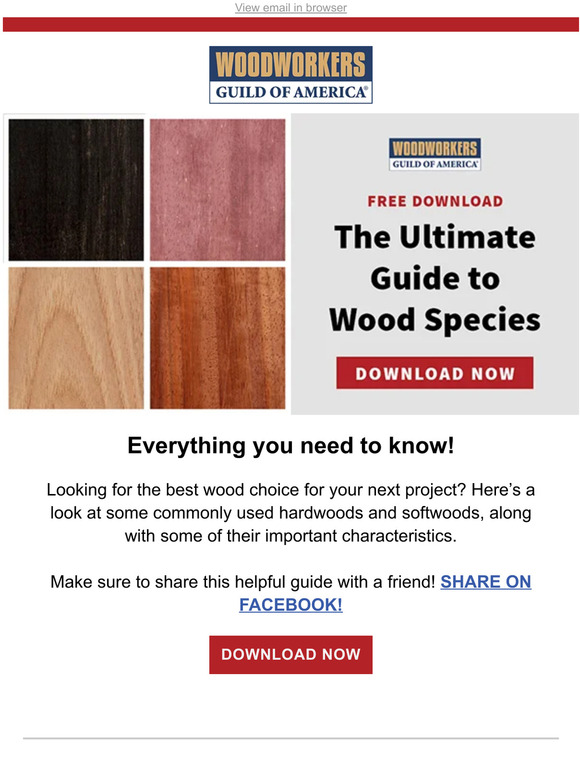 Woodworkers Guild of America: The Ultimate Guide to Wood Species | Milled