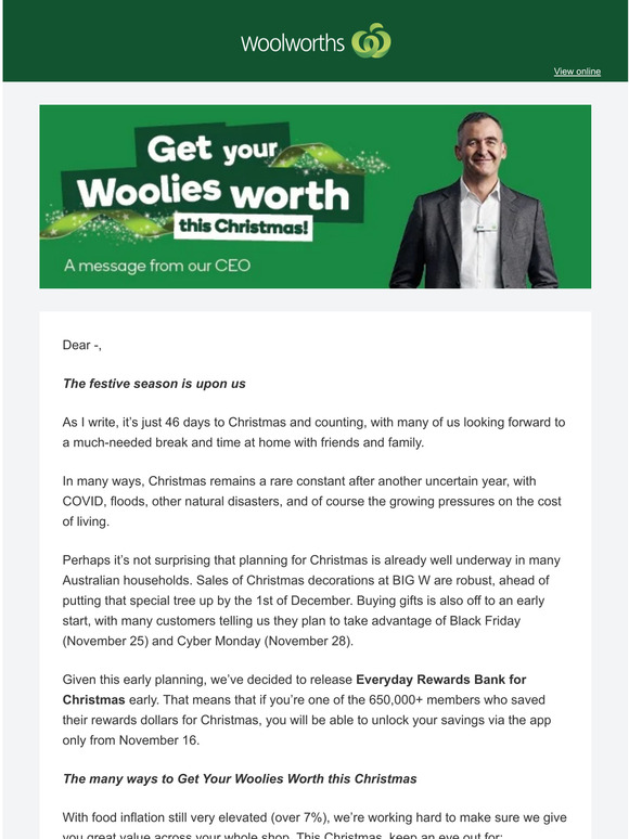 Woolworths: Get your Woolies worth this Christmas from Today’s Fresh ...