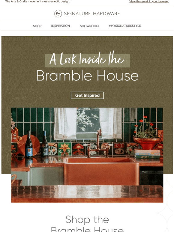 Signature Hardware: Tour the Bramble House 🏡 This Cozy Cottage Has It ...