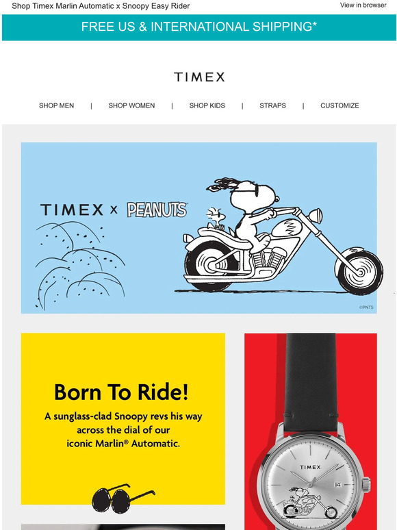 Timex: Snoopy is Born to Ride! | Milled