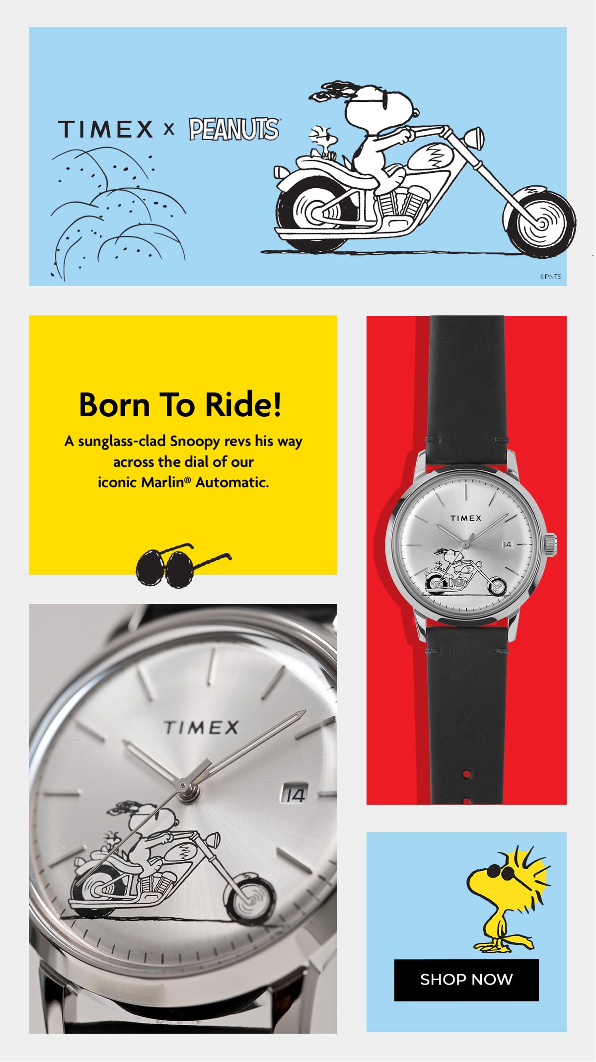 Timex: Snoopy is Born to Ride! | Milled