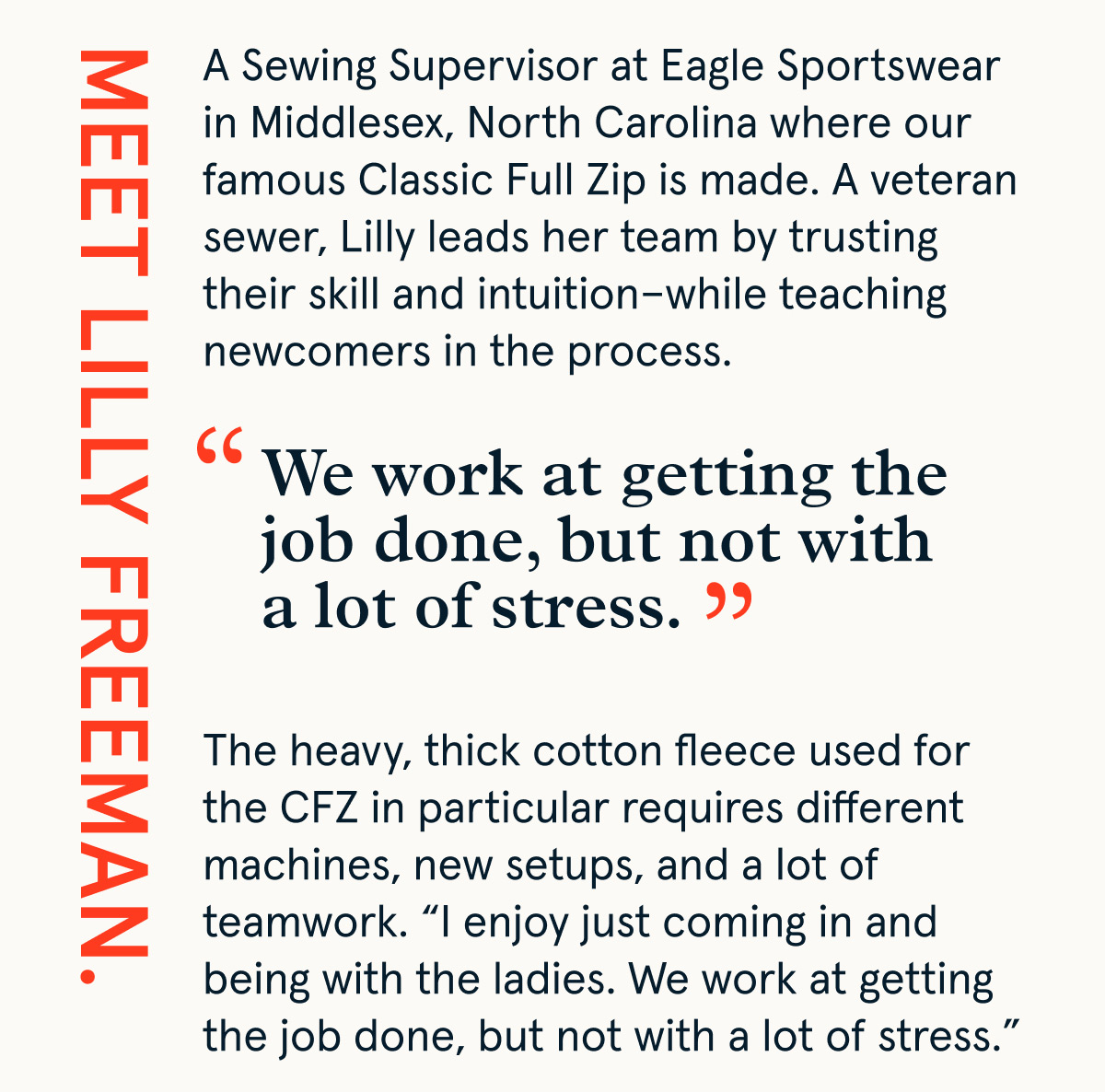 American Giant: Supply Chain Spotlight: Lilly Freeman | Milled