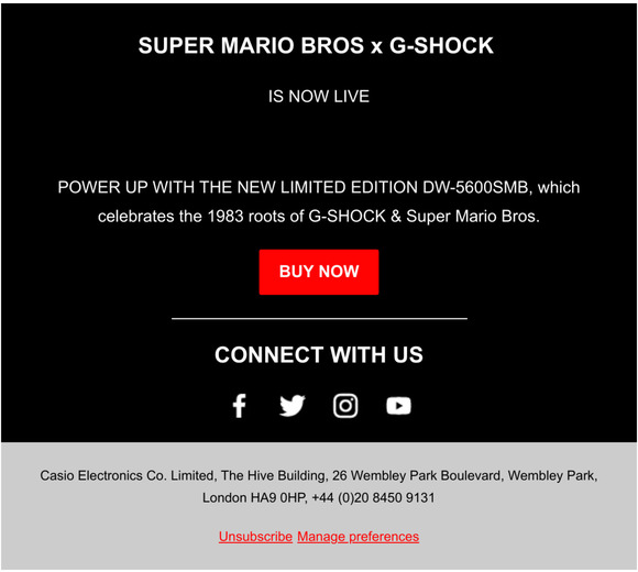 G-Shock: SUPER MARIO BROS x G-SHOCK is LIVE | Milled