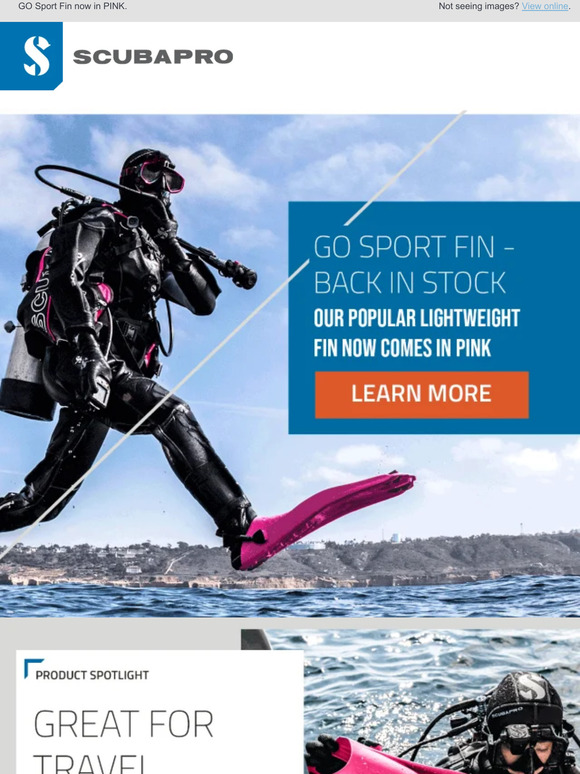 Scubapro: Pink GO Sport Fin - Back in Stock! | Milled