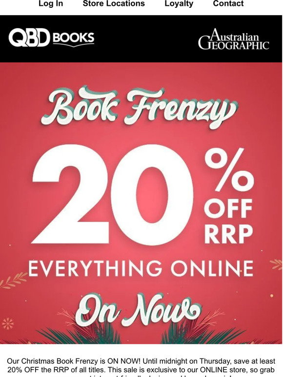 QBD Books: Book Frenzy is ON NOW! | Milled