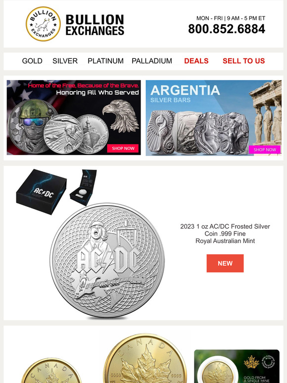 Bullion Exchanges: ⚡New AC/DC Silver Coin Is Here! Plus Shop Gold Coins ...
