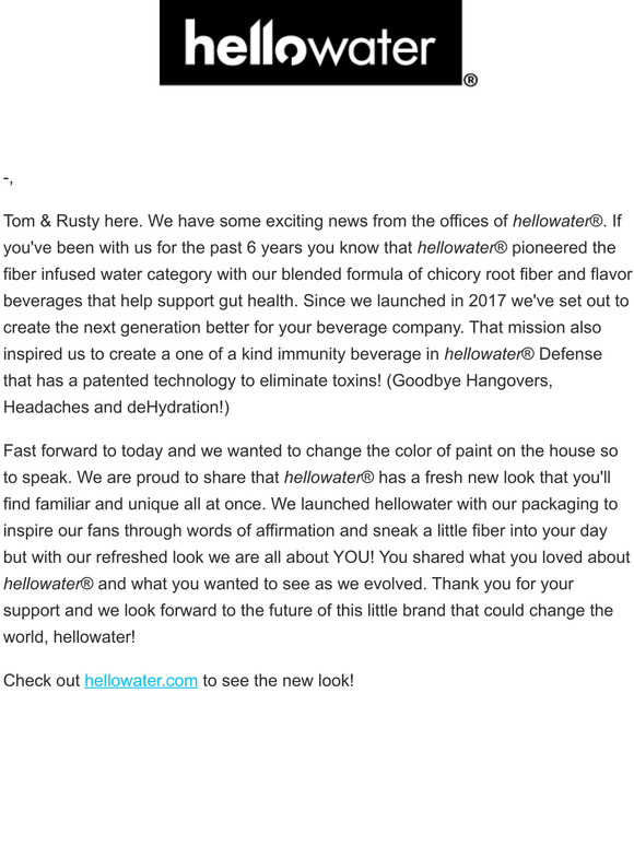 Hellowater: hellowater through the years - A Fresh New Look | Milled