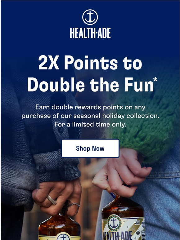 Health-Ade: Double your rewards points | Milled