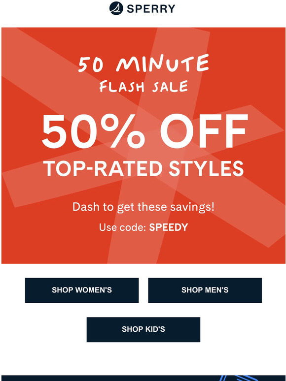 Sperry: 50 min for 50% off – can you beat the clock? | Milled