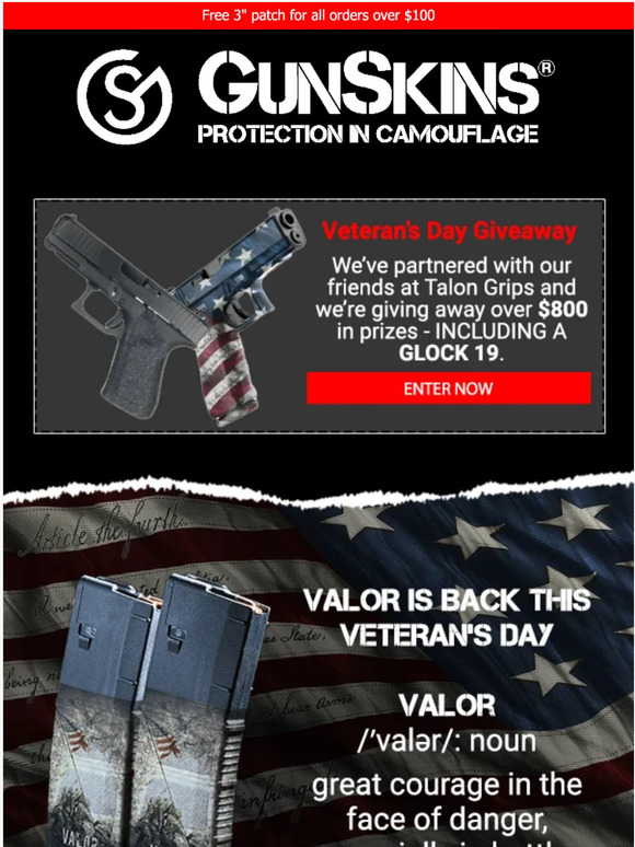 GunSkins: VALOR RETURNS just in time for Veteran's Day | Milled