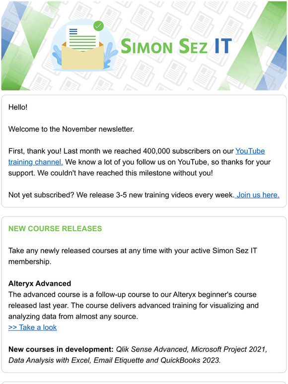 Simon Sez IT: Your Simon Sez IT Newsletter (November 2022) | Milled