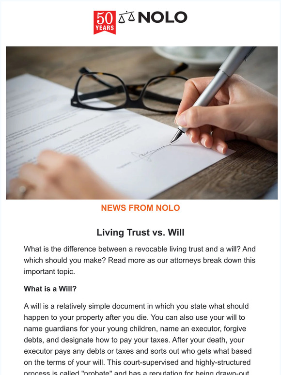 Nolo: Living Trust vs. Will — Which Is Best For You? | Milled