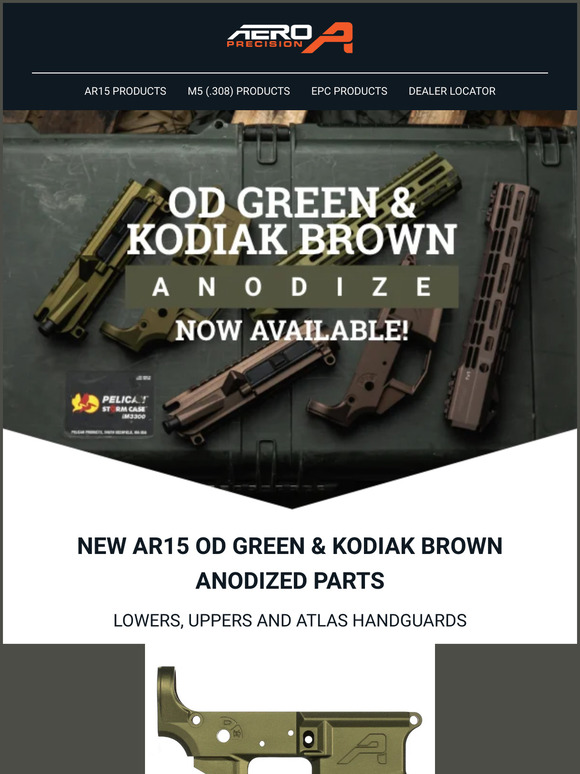 aero precision: Anodized OD Green Builder Sets now available! | Milled