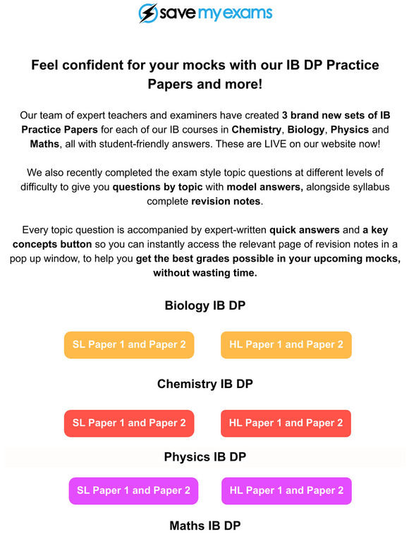 Save My Exams: Prep for your mocks with our new IB DP Practice Papers ...