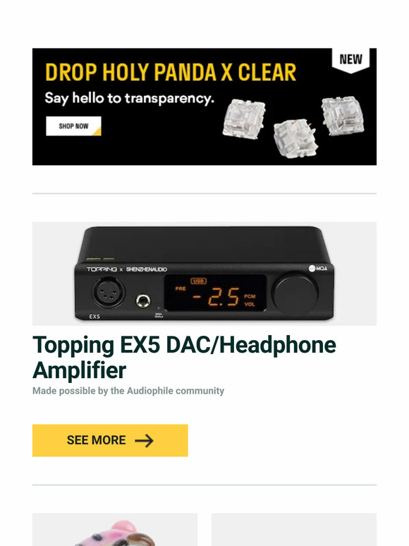 Drop: Topping EX5 DAC/Headphone Amplifier, Capsmiths Pug Artisan ...