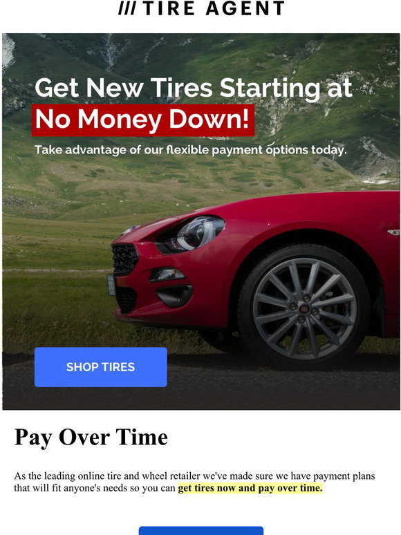 Tire Agent: Get new tires now, pay later! | Milled