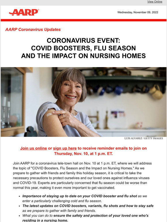 AARP: Join Us for a Coronavirus Live Event This Thursday at 1 p.m. ET ...