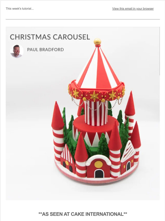 CakeFlix: Christmas Carousel cake tutorial by Paul Bradford | Milled