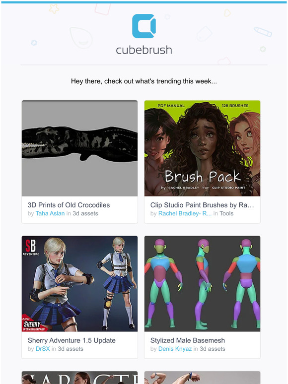 Cubebrush: Trending Products of the Week ↗ | Milled