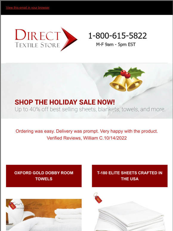 Direct Textile Store: Shop Our Holiday Sale Now! | Milled