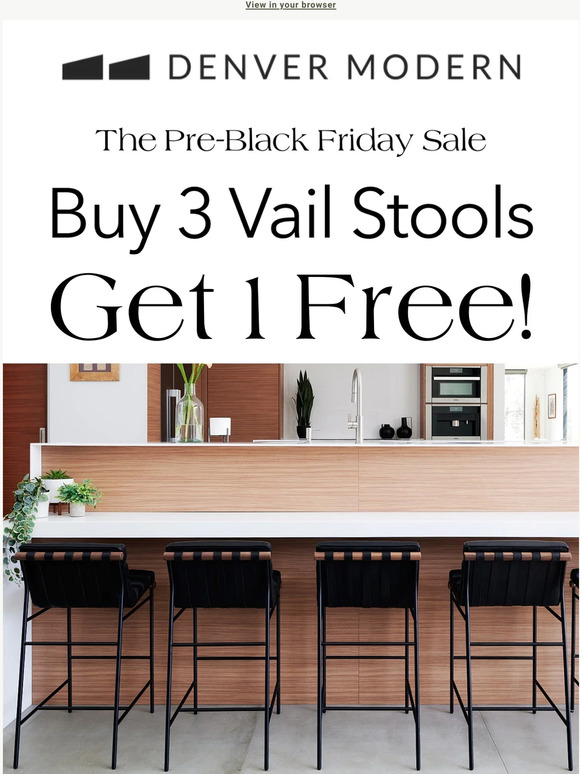 Denver Modern: Transform your kitchen counter with Vail Stools | Milled