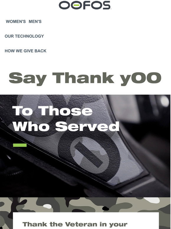 OOFOS: Thank yOO, Veterans | Milled