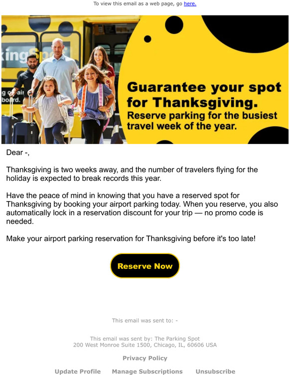 The Parking Spot: TWO WEEKS until Thanksgiving! | Milled