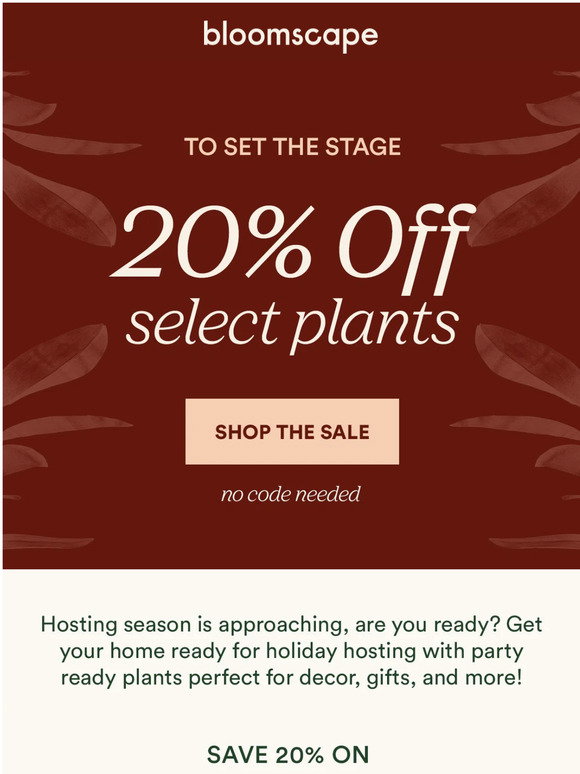 Bloomscape: FINAL HOURS: 20% Off | Milled