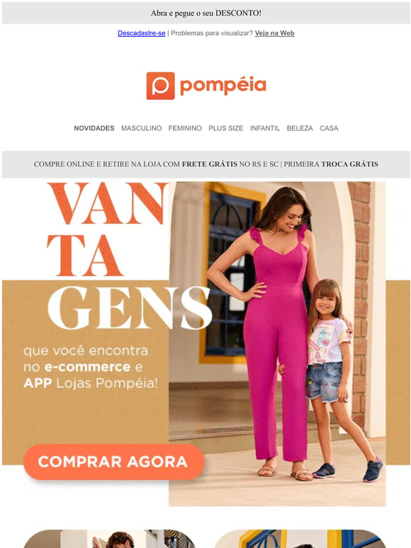 Lojas Pompéia: Aqui tem CUPOM para você finalizar sua compra! | Milled