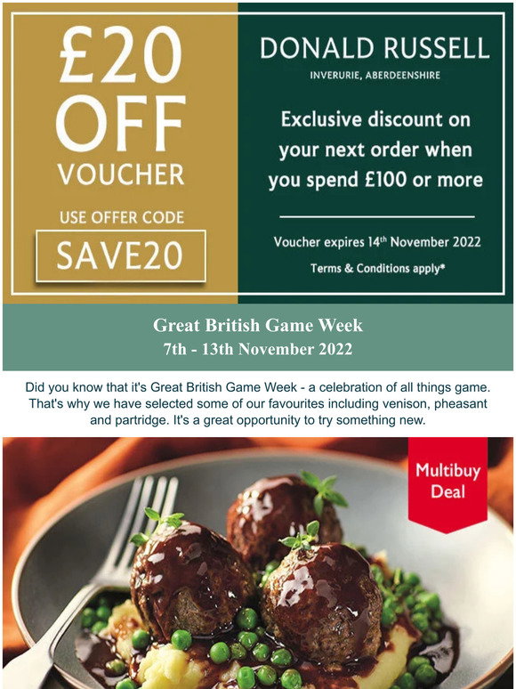 Donald Russell: Great British Game Week savings 🇬🇧 | Milled