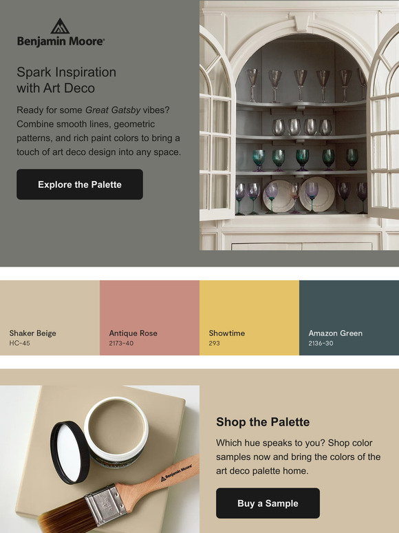Benjamin Moore: Sleek & Streamlined: Meet the Art Deco Palette | Milled
