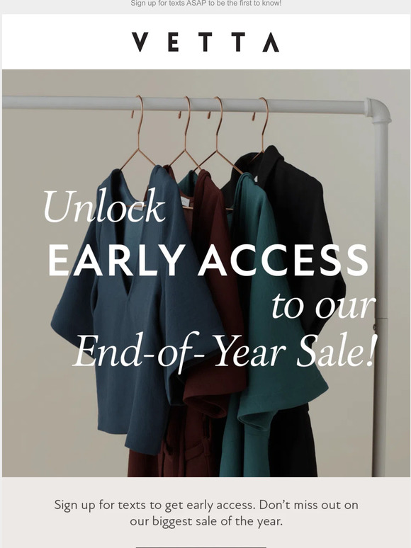 VETTA: Want Early Access to Our END-OF-YEAR SALE?🚨 | Milled