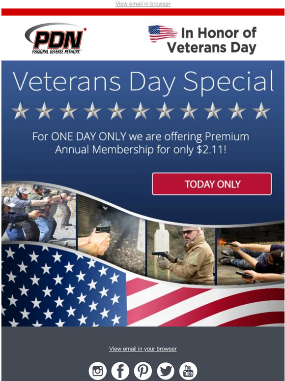 Personal Defense Network: TODAY ONLY! It’s our Veterans Day Web Buster ...