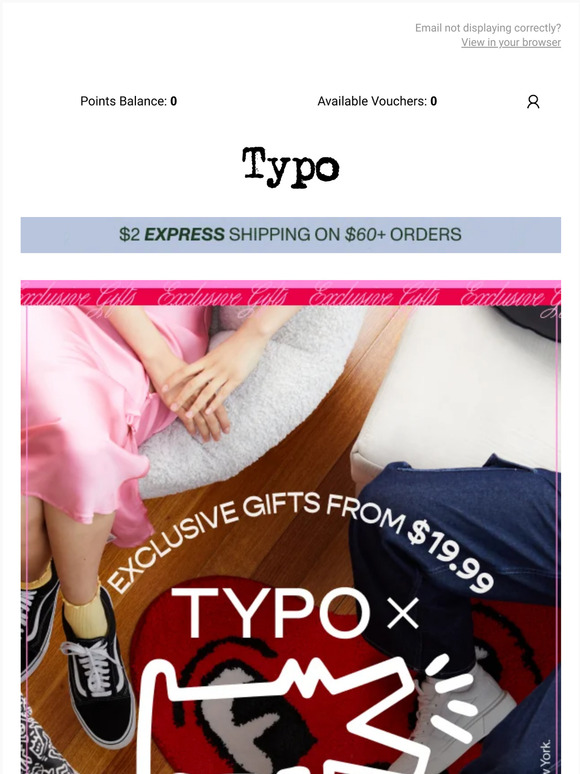 Typo Email Newsletters: Shop Sales, Discounts, and Coupon Codes