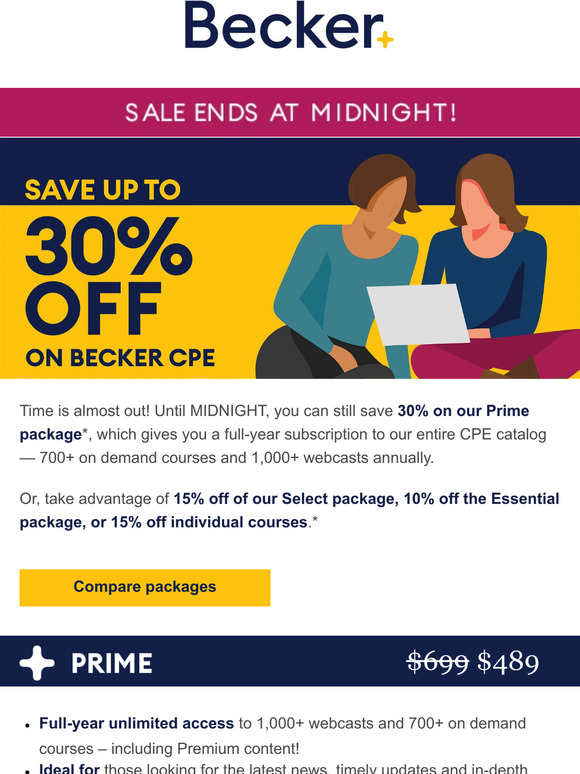 Becker: Time is Ticking ⏰ You can still save up to 30% on Becker CPE ...