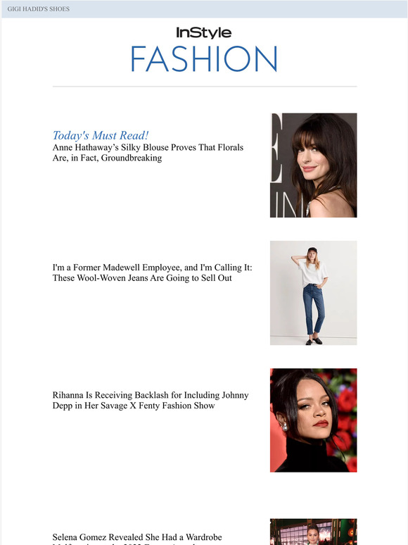 InStyle: Anne Hathaway proved that florals are, in fact, groundbreaking ...