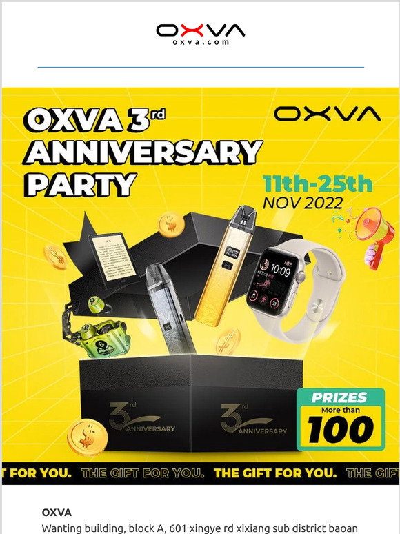 OXVA: Let's Celebrate OXVA 3rd Anniversary ~ | Milled