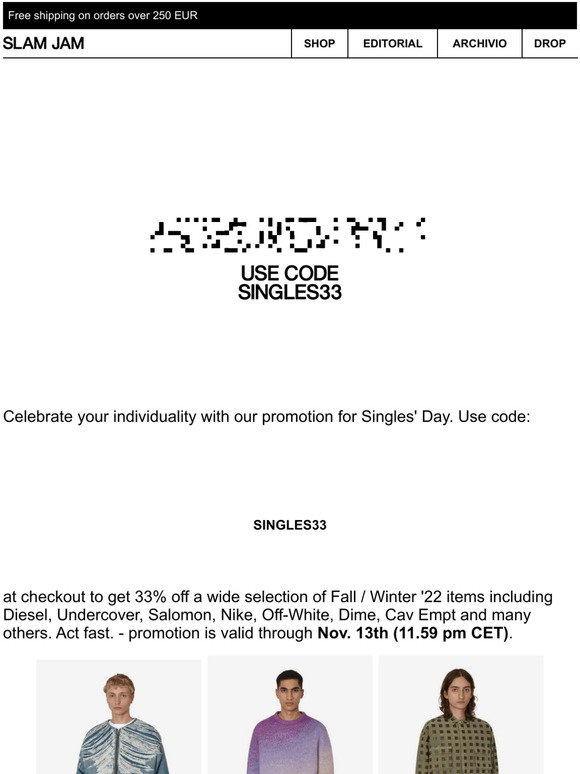 Slam Jam: Singles' Day Promo is Now On | Milled