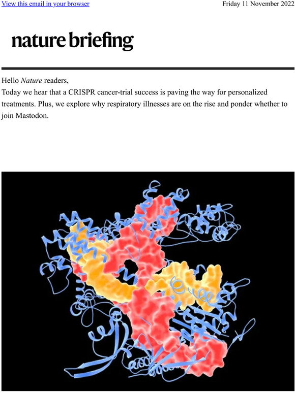 Nature: CRISPR cancer trial success paves the way for personalized ...