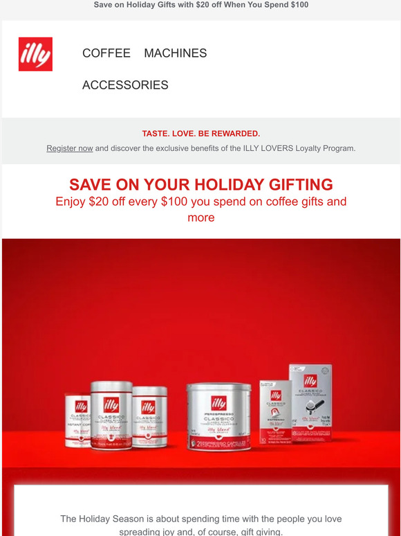 illy: Final Days To Save $20 Off Orders $100+ | Milled