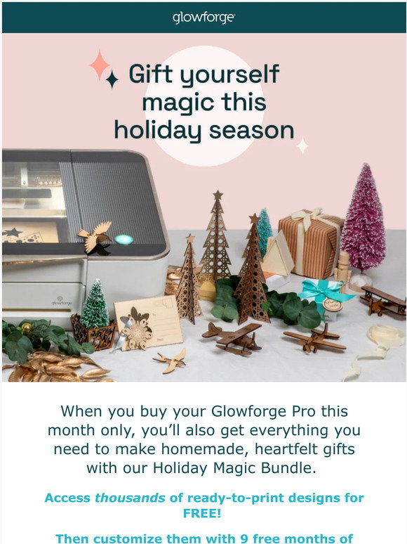 Glowforge: Now available: The Holiday Magic Bundle | Milled