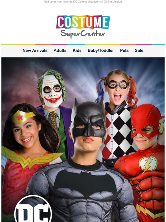 Costume SuperCenter: Suit up as your favorite DC Comics superhero! | Milled