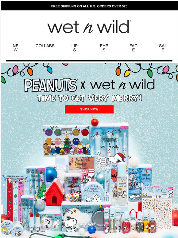 wet n wild: NOW AVAILABLE: Peanuts x wet n wild Collection 🎄 | Milled
